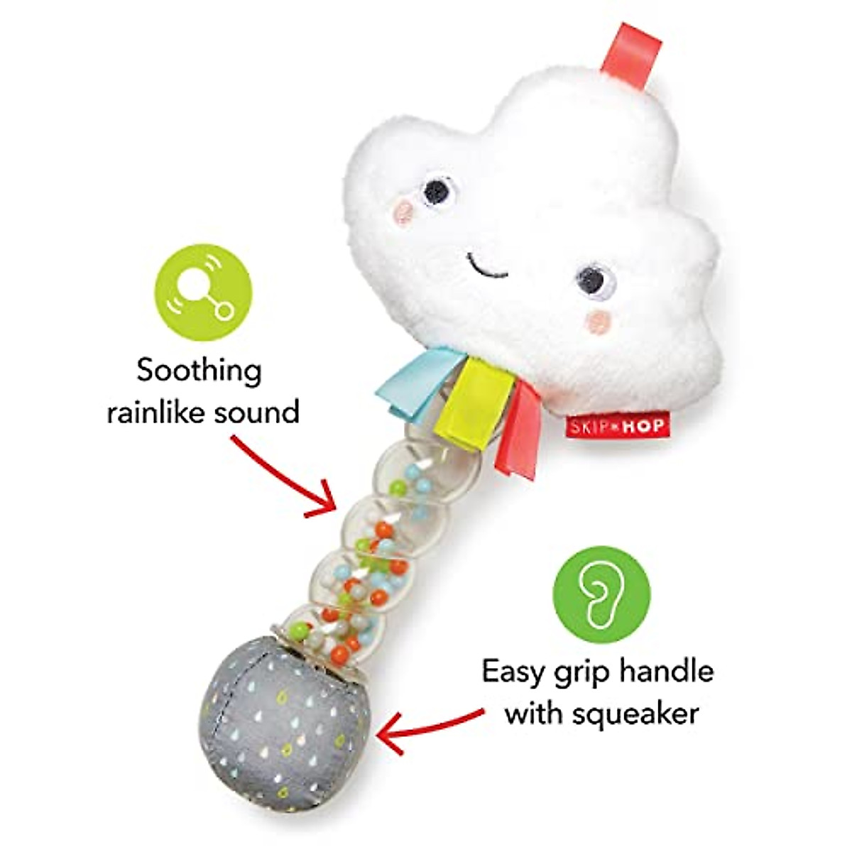Skip Hop Baby Rattle, Silver Lining Cloud Rainstick