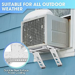 getlstub Air Conditioner Support Bracket, Adjustable Window AC Bracket, No Drilling, Heavy Steel Air Conditioner Stand Fit Most Single or Double-Hung Windows, Hold Up to 220lbs