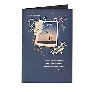 UK Greetings Birthday Card for Brother - Sentimental Design, Black, 149mm x 229mm