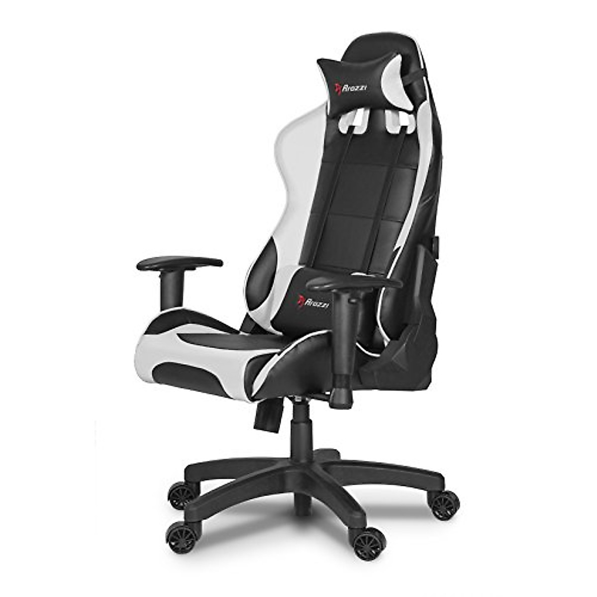 Arozzi - Verona Junior Ergonomic Computer Gaming/Office Chair with High Backrest, Recliner, Swivel, Tilt, Rocker, Adjustable Height and Adjustable Lumbar and Neck Support - White