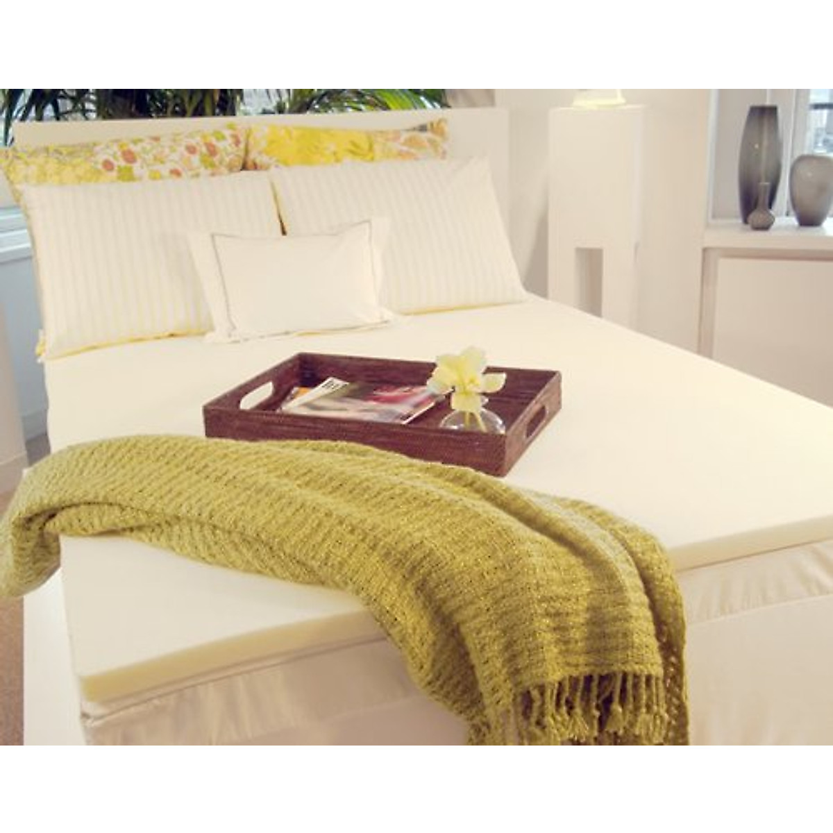 2 inch Full / Double Size Accu-Aire 3.3 Visco Elastic Memory Foam Mattress Topper with Gel Made in the USA