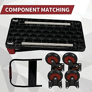 Platform Truck Push Cart Dolly, Foldable Hand Trucks with 1000LB Weight Capacity 36x24Inch Large Size for Easy Storage and 360 Degree Swivel Wheels