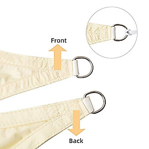 Hyindoor Sun Shade Sail UV Block Canopy for Outdoor Patio Garden Rectangle Sunscreen Awning 6' x 10'