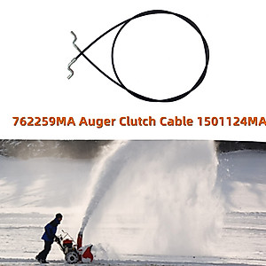 ZLIANGQ 762259MA Auger Clutch Drive Cable for Murray Craftsman Snow Throwers 1501124MA 762259
