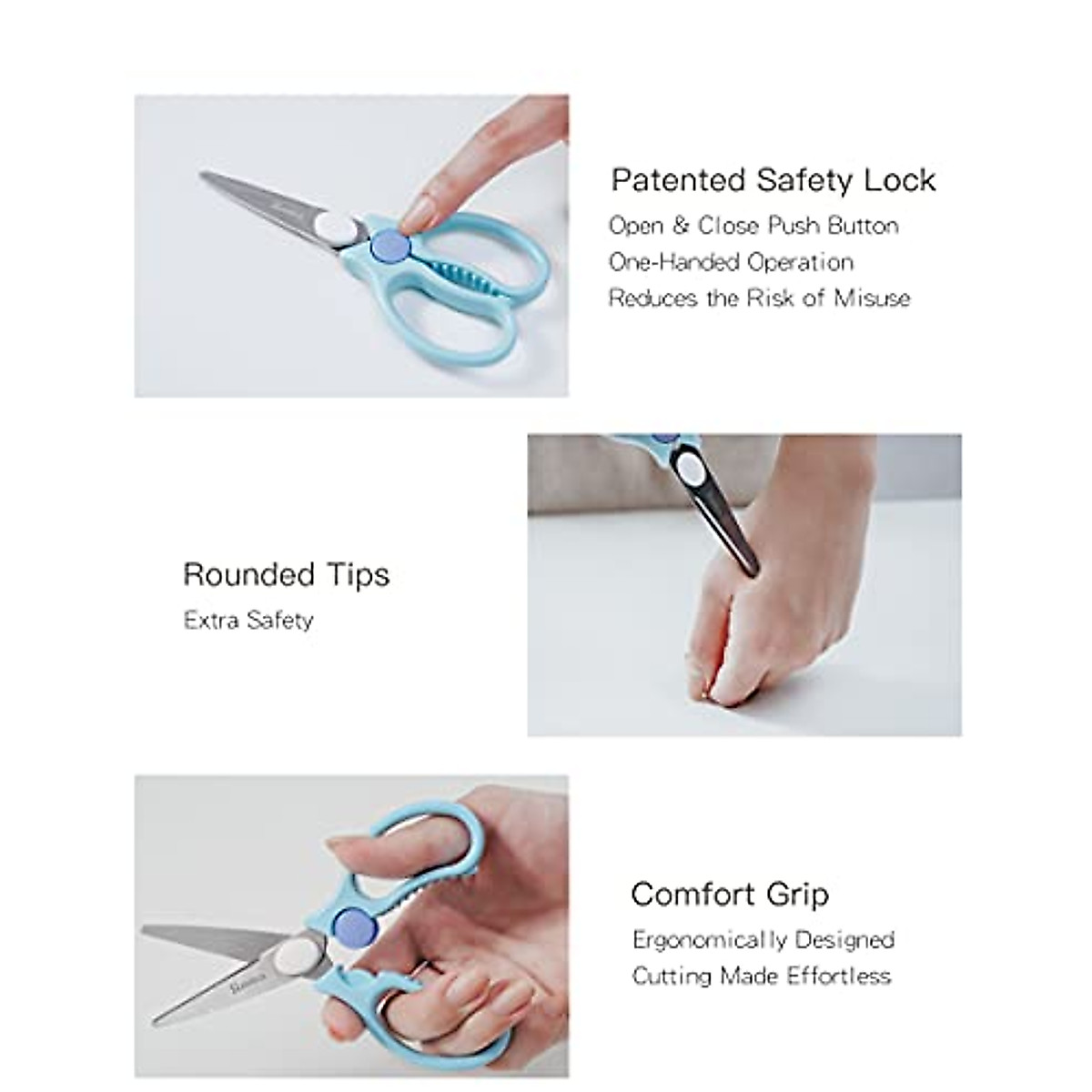 Simba Premium Portable Safety Food Scissors (Blue)