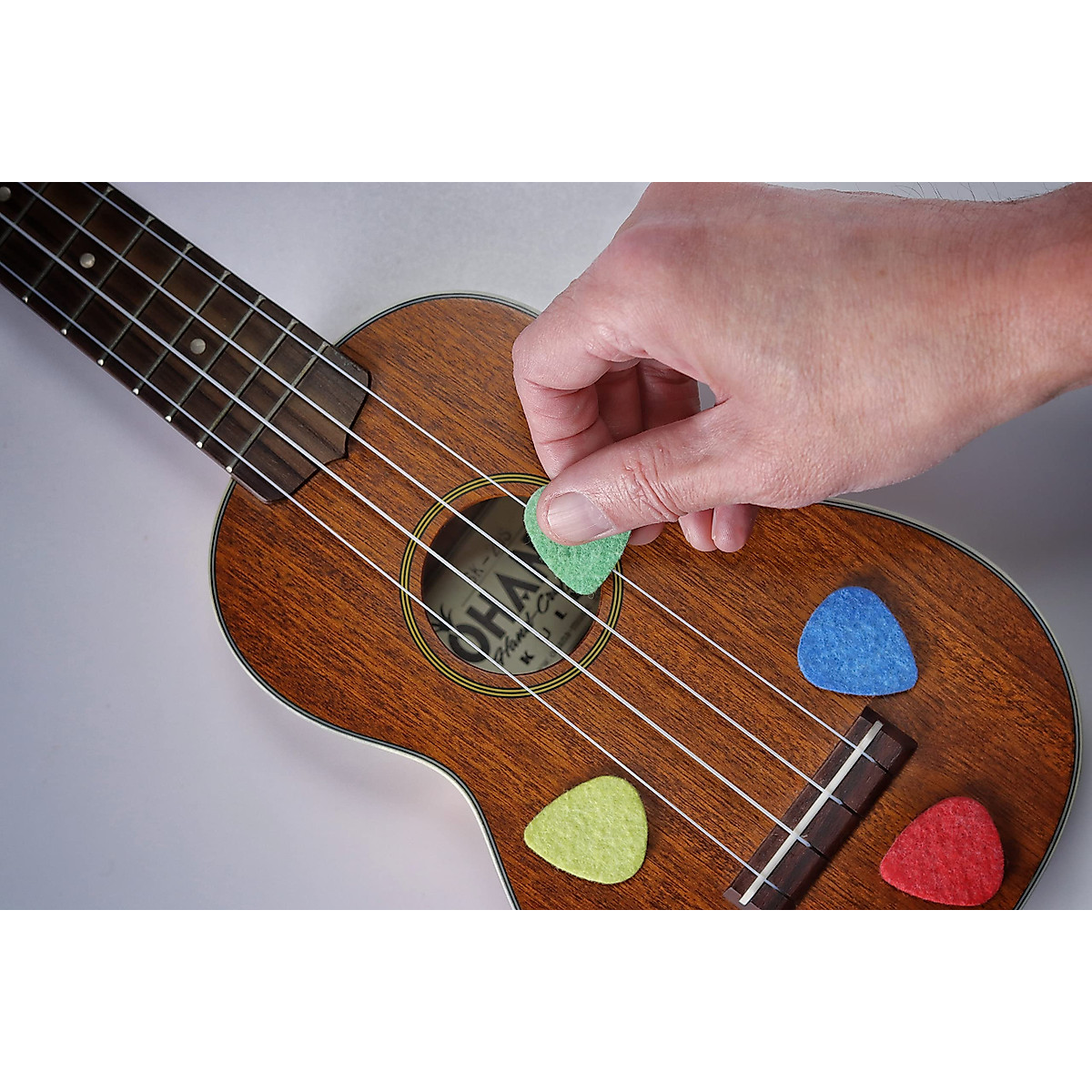 Felt Ukulele Picks, 12 Piece BoloPick Original Recipe Felt Uke Picks for Ukulele, Guitar,Bass, Autoharp, Banjo