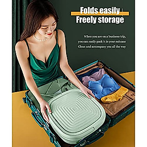 11L Mini Portable Washing Machine,Foldable Laundry Tub Underwear Foldable Washer Blue Ray Sterilization, Apartment Home Self-Driving Tour,for Baby Clothes, Socks, Towels, Great (Color : Pink)