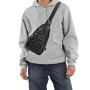 SUOSDEY Sling Bag Crossbody Bags for Women PU Leather Sling Backpack Travel Cycling Hiking