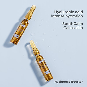 ISDIN Hyaluronic Booster Deep Hydration with Peptide Serum Ampoules, 10 Count