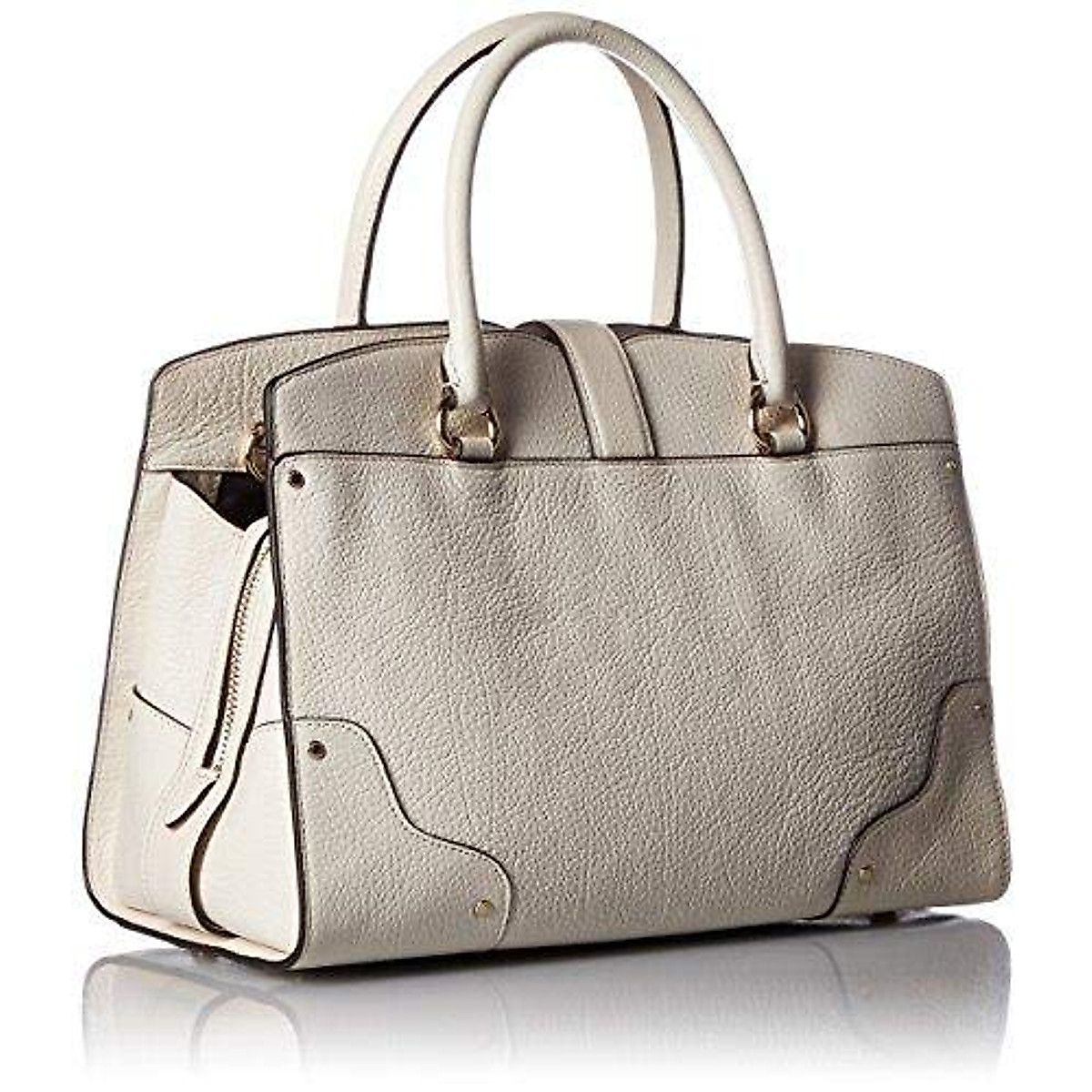 Coach Crossgrain Leather Mercer Satchel Purse - #F37167 - Chalk