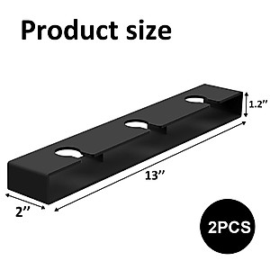 AQJUNONG Wine Glass Holder ， 2 Pack Wine Glass Rack, No Drilling Wine Glass Holder Under Cabinet, Hanging Stemware Rack Organizer Hanger for Bar and Kitchen Cabinet（Classic Black）