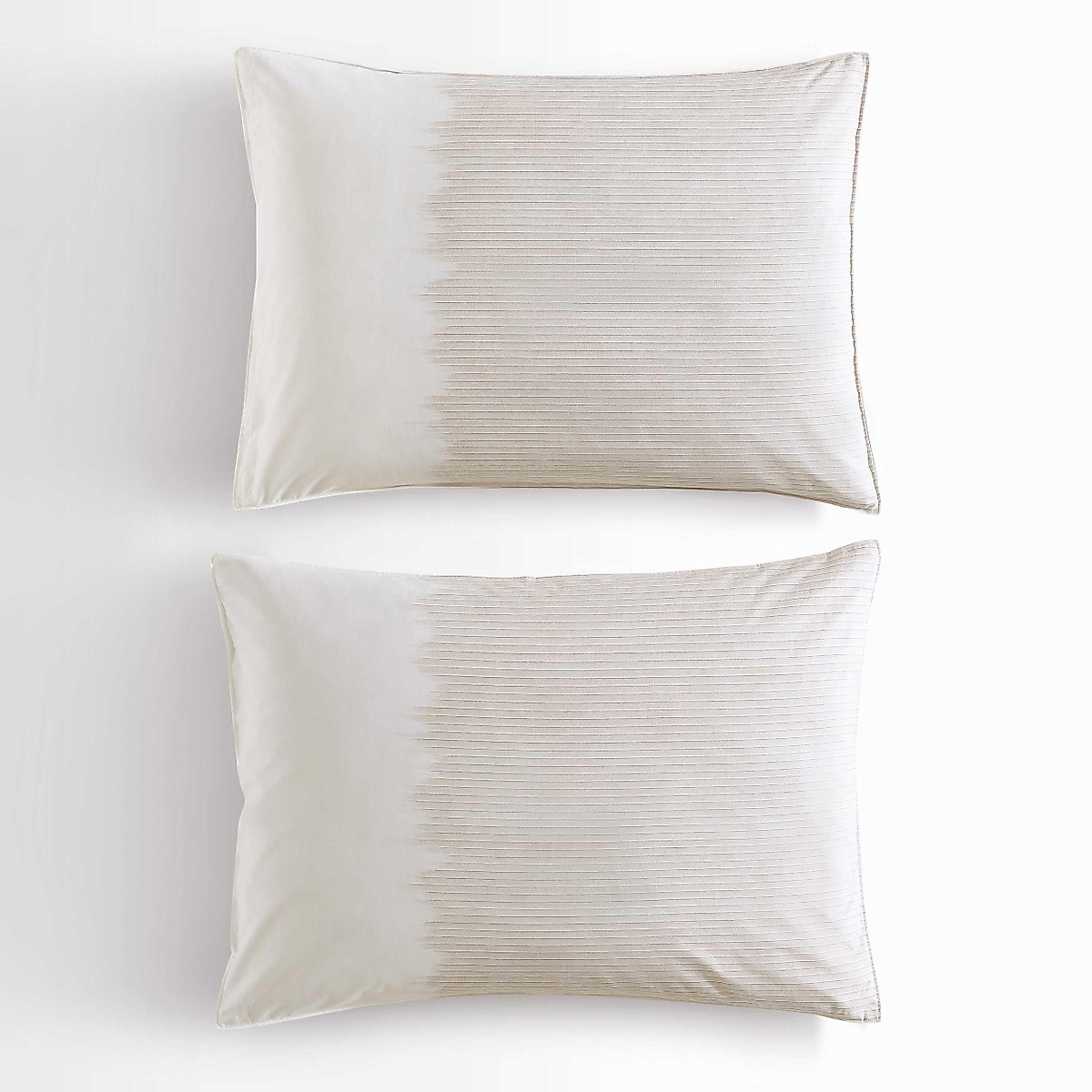 Calvin Klein - Queen Duvet Cover Set, Soft Cotton Percale Bedding, Ikat Pinstripe Home Decor (Neutral Pink, Queen)