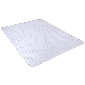 BesWin Office Chair Mat for Carpeted Floors, 36" X 48" Transparent Desk Chair Mat for Low Pile Carpets, Plastic Floor Mat for Office Chair on Carpet for Work, Home, Gaming, Easy Glide (Rectangle)