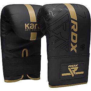 RDX Boxing Pads and Bag Gloves Set, Maya Hide Leather Kara Hook and Jab Training Pads, Curved Focus Mitts for MMA, Muay Thai, Kickboxing Coaching, Martial Arts, Punching Hand Target Strike Shield
