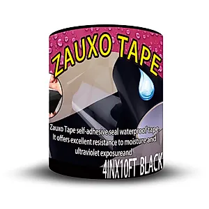 ZAUXO 4inX10ft Rubberized Seal Patch Tape - Waterproof Tape Seal and Patch Leaks for Home RV Roof Plumbing and Pool Repairs, Underwater, Indoor Outdoor