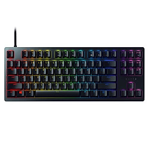 Razer Huntsman Tournament Edition TKL Tenkeyless Gaming Keyboard: Fast Keyboard Switches - Linear Optical Switches - Chroma RGB Lighting - PBT Keycaps - Onboard Memory - Classic Black