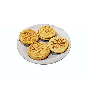 5 STAR SUPER DEALS Pancake Pan Maker Nonstick Double Sided w/ 4 Small Decorative Mold Designs for Perfect Eggs, French Toast, Omelette, Flip Jack, and Crepes