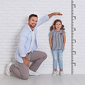 Tatuo 7 Feet Growth Chart Stencil, Reusable Ruler Template Painting on Wood, Measuring Kids Height Wall Decor, Rustic Decor for Farmhouse, 7 Pieces(White)