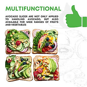 3 in 1 Avocado Slicing Tool – Avocado Cutter with Grip Handle for Fruit and Vegetables Avocado Slicer Splitter Pitter and Cutter with Comfort Handle Avocado Knife Tool for Kitchen Food Vegetable