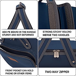 NUPTSE Insulated Picnic Basket Portable Collapsible Picnic Basket Cooler for 3-4 Persons Cooler Bag Insulated Grocery Bag with Two Handles for Travel