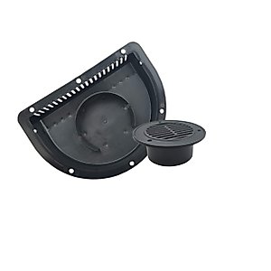 Class A Customs | RV ATV Cycle Truck Cargo Work Trailer Half-Moon Side Air Vents | One Pack | Black
