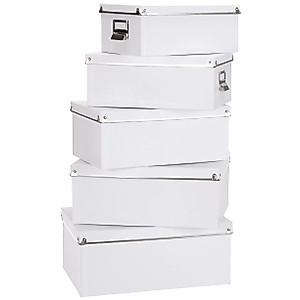 Zeller 17951 5-Piece Box Set Cardboard, White