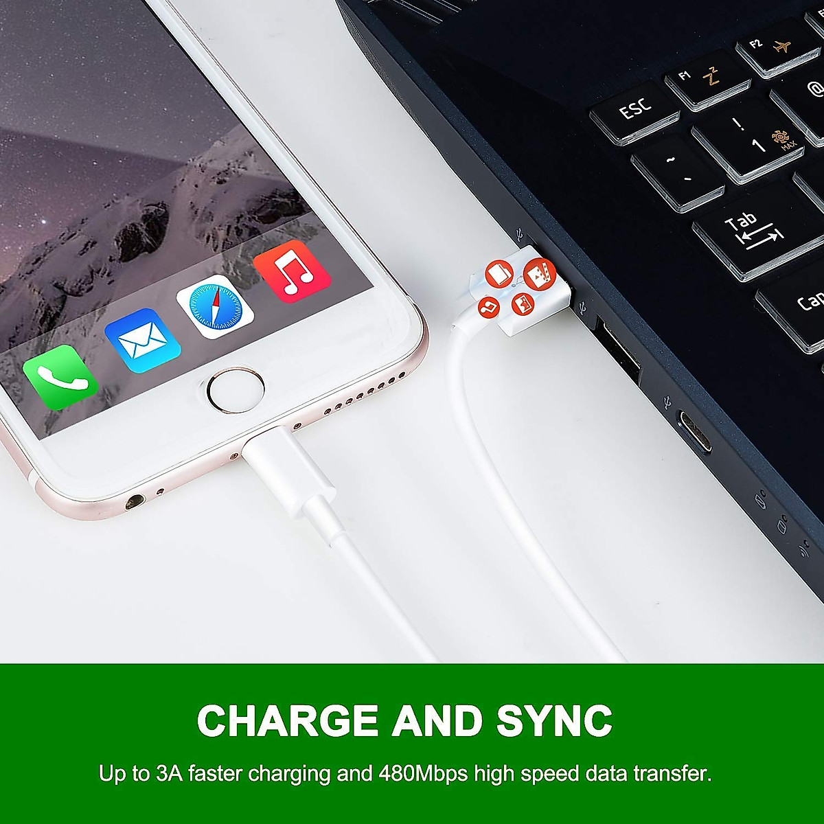 Atill iPhone Charger 3Pack 9FT Lightning Cable Extra Long iPhone Charger Cable Charging Cable Cord Compatible iPhone 13/12/12Pro/12ProMax/11/11Pro/11Pro MAX/XS/XS MAX/XR/X/8/8Plus/7/7Plus and More