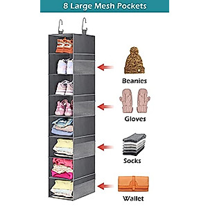 SLEEPING LAMB 8 Shelves Hanging Shoe Rack and 24 Pockets Door Shoe Organizer