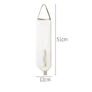 3PCS Trash Bags Storage Organizer Mesh Grocery Bag Dispenser Wall Mount Garbage Bag Storage Holder for Home Kitchen (White)