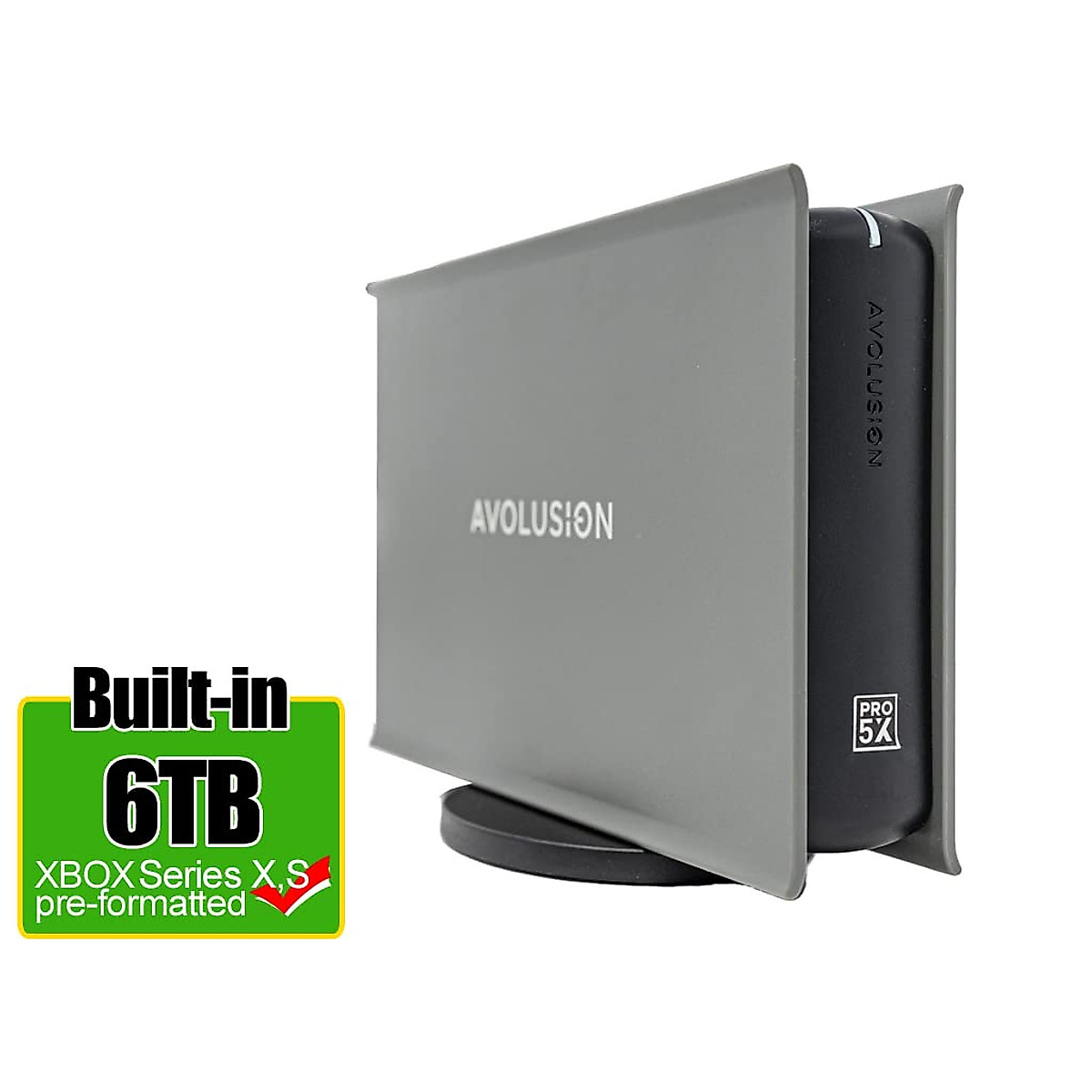 Avolusion PRO-5X Series 6TB USB 3.0 External Gaming Hard Drive (Grey) Compatible with Xbox Series X|S Game Console - 2 Year Warranty