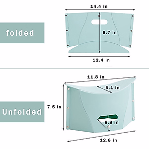 koofull Folding Portable Camping Hiking Stool, Lightweight Collapsable Foldable Chair for Travel Gathering BBQ Subway Backpacking Outdoor Squatty Potty Ultralight Mini (Red)