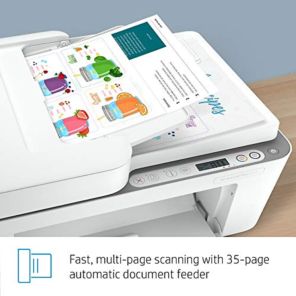 HP DeskJet Plus 4155 Wireless All-in-One Printer, Mobile Print, Scan & Copy, HP Instant Ink Ready, Auto Document Feeder, Works with Alexa (3XV13A)