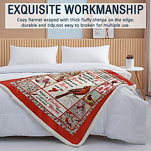 BEDMUST Cardinal Blankets and Throws Soft Cozy Red Bird Sherpa Blanket Women Bedroom Decor Cardinal Memorial Gifts for Grandma (60x80 inches)