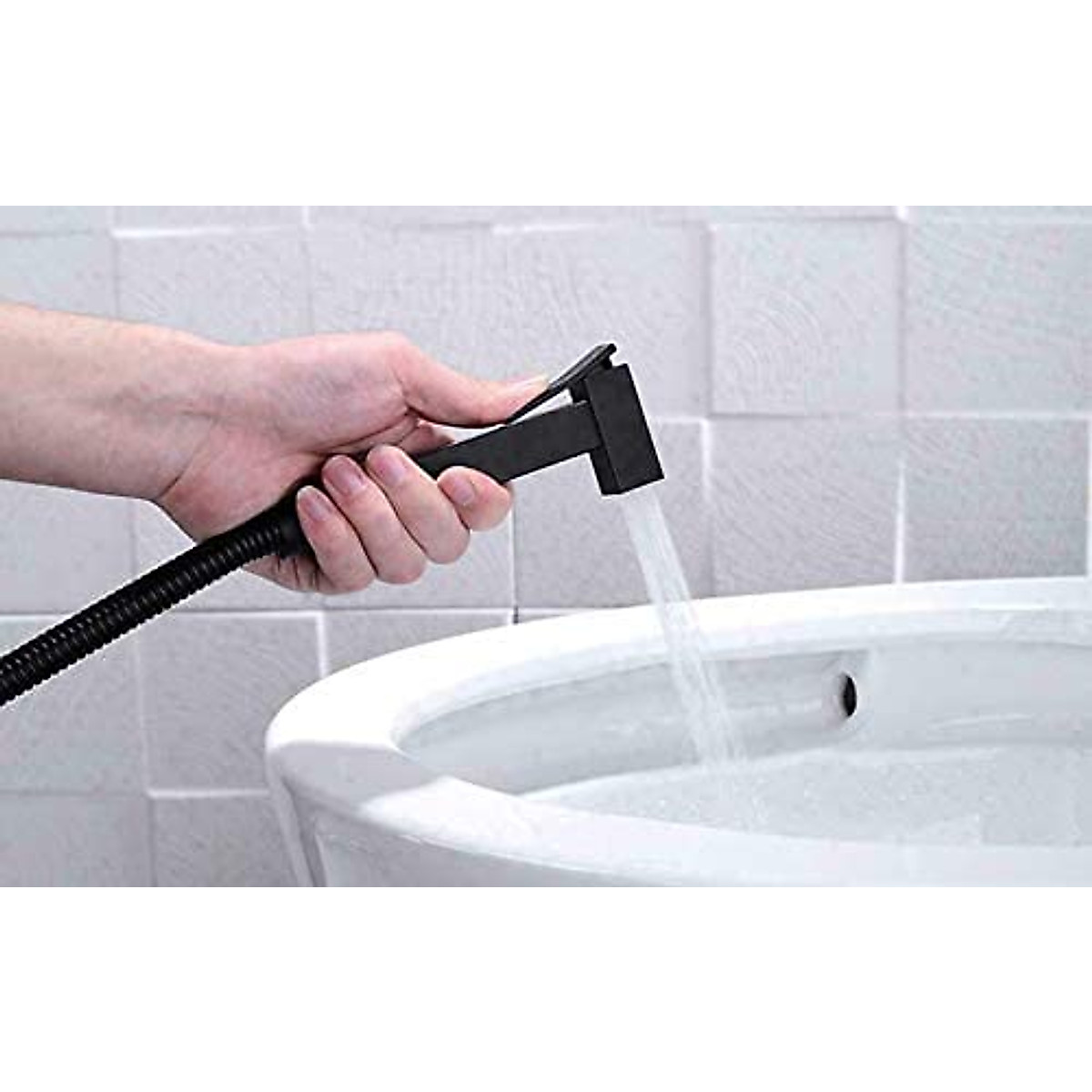 Matte Black Brass Hand Held Toilet Bidet Sprayer Head Bathroom Shower Bidet Taps Spray Toilet Cleaning Faucet Shattaf