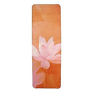 Hot bikram yoga mat for hot yoga - yoga mats with beautiful designs - eco rubber yoga mat non slip, thin, eco-friendly and long hot yoga mat - perfect sweat proof yoga mat for professional yogis