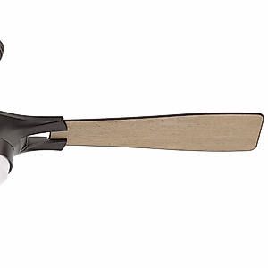 Hunter Signal Indoor Wi-Fi Ceiling Fan with LED Light and Remote Control, 54", Noble Bronze