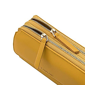 Lanyani Women Crossbody Wallet RFID Blocking Cell Phone wristlet Purse with shoulder strap small girls crossbody bag (Mustard Yellow)