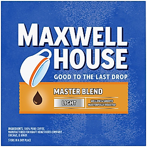 Maxwell House Master Blend Coffee, Light Roast K-Cup Packs, 12 count Box (Pack of 6)