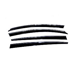 Auto Ventshade [AVS] Low Profile Ventvisor / Rain Guards | Smoke Color w/ Chrome Trim, 4 pc | 794009 | Fits 2006 - 2011 Lexus GS350, 2006 - 2012 Lexus GS300/GS400/GS460