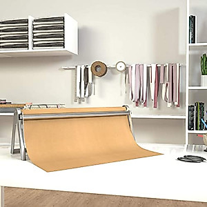 HFS(R) Paper Roll Holder Dispenser with Cutter Wall Mounted or Table Top for Cafe, Artist Studio, Office, Kitchen, Living 24"