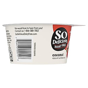 So Delicious Dairy Free Coconut Milk Yogurt Alternative, Strawberry, Vegan, Non-GMO Project Verified, 5.3 oz.