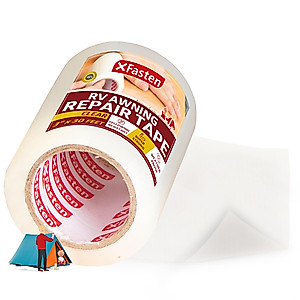XFasten RV Awning Repair Tape, 3-Inches x 30 Feet, Waterproof Rip Stop Patch for Vinyl, RV punctures, Camper, Awning, Canopy, Tents, Tarpaulin and Greenhouse