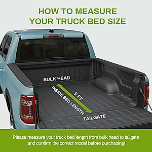 AUTOSAVER88 Soft Tri-fold Truck Bed Tonneau Cover Compatible with 2016-2023 Toyota Tacoma (Excl. Trail Edition) 5ft Bed