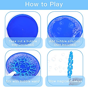 Bubble Wands Set, 28 Pcs Large Bubble Wand with Tray, Great for Kids Summer Outdoor Bubble Party Favors