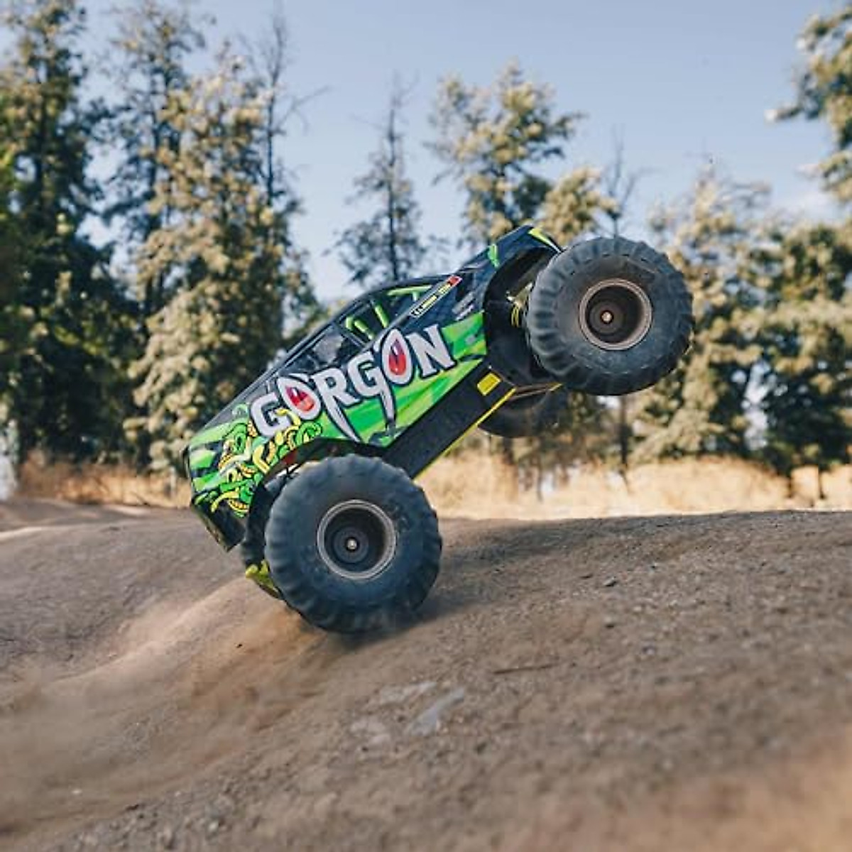 ARRMA RC Truck Gorgon 2 Wheel Drive MT1/10 RTR (Ready-to-Run with Battery and Charger Included) Smart 3300 7C S120 USB Yellow ARA3230ST1