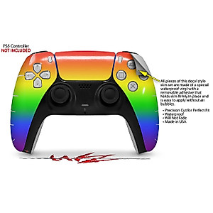 WraptorSkinz Skin Wrap compatible with Sony PS5 DualSense Controller Smooth Fades Rainbow (CONTROLLER NOT INCLUDED)