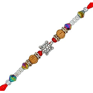 ARTISENIA Silver Turtle Rakhi for Brother Raksha Bandhan Rakhi Thread Wrist bands for Loving Brother Sister | Rakshabandhan Rakhi for Brother bhabhi