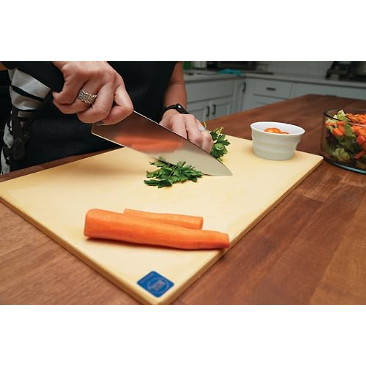 NoTrax 18" X 24" x 0.75" Sani-Tuff T45 Natural Rubber Cutting Board, Non-Skid Professional-Grade, Made in USA, T45S3018BF
