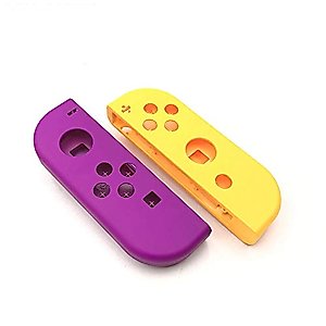 Zoozie LA Faceplate Housing Shell Case Cover+Battery Middle Frame for Switch NS NX Controller-Purple-Orange1