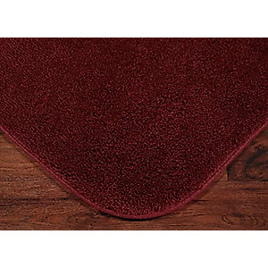 Garland Rug Traditional Plush 3 Piece Nylon Washable Bathroom Rug Set Chili Pepper Red